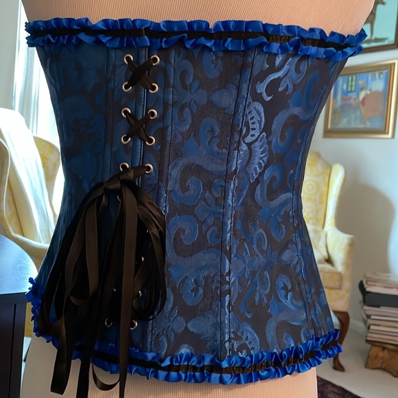 Tops | Royal Blue Bustier With Matching Gstring | Poshmark